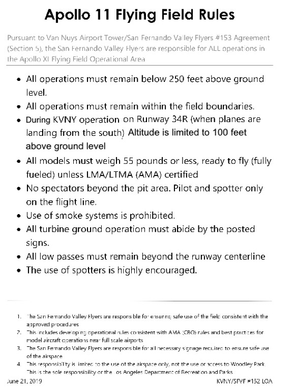 FIELD SCHEDULE - San Fernando Valley Flyers